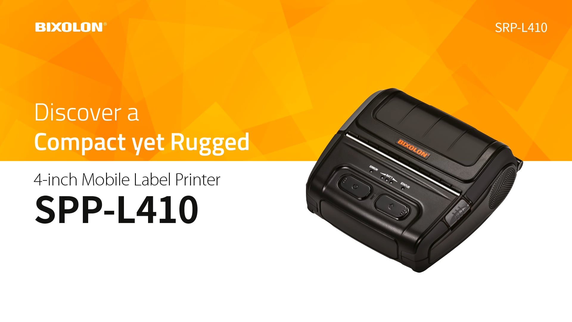 Discover a Compact yet Rugged, 4-inch Mobile label printer, BIXOLON SPP ...