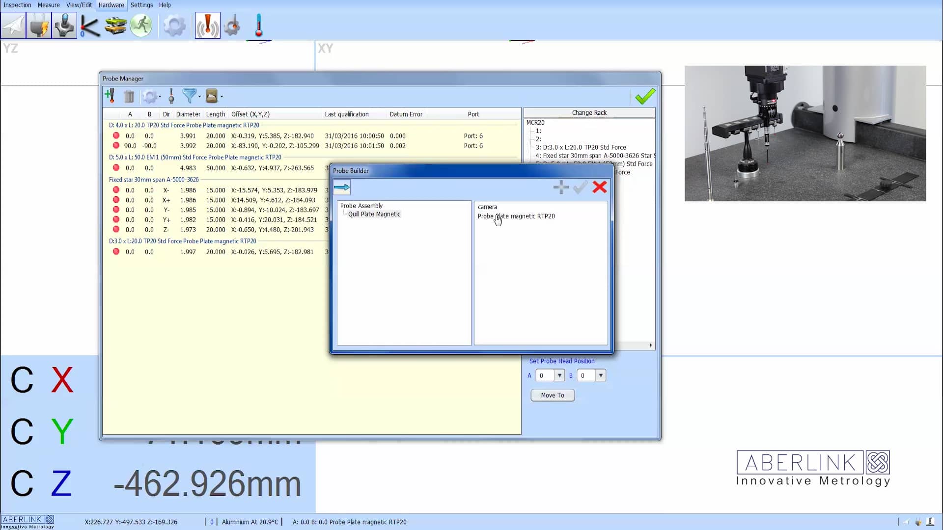 Aberlink 3D Mk4 - Probe Calibration on Vimeo