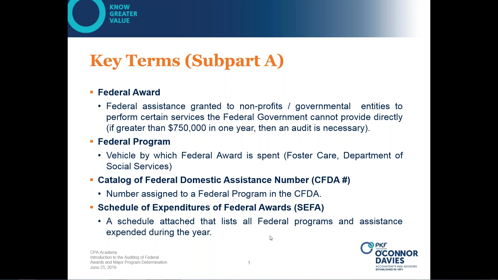 INTRODUCTION TO THE AUDITING OF FEDERAL AWARDS AND MAJOR PROGRAM ...