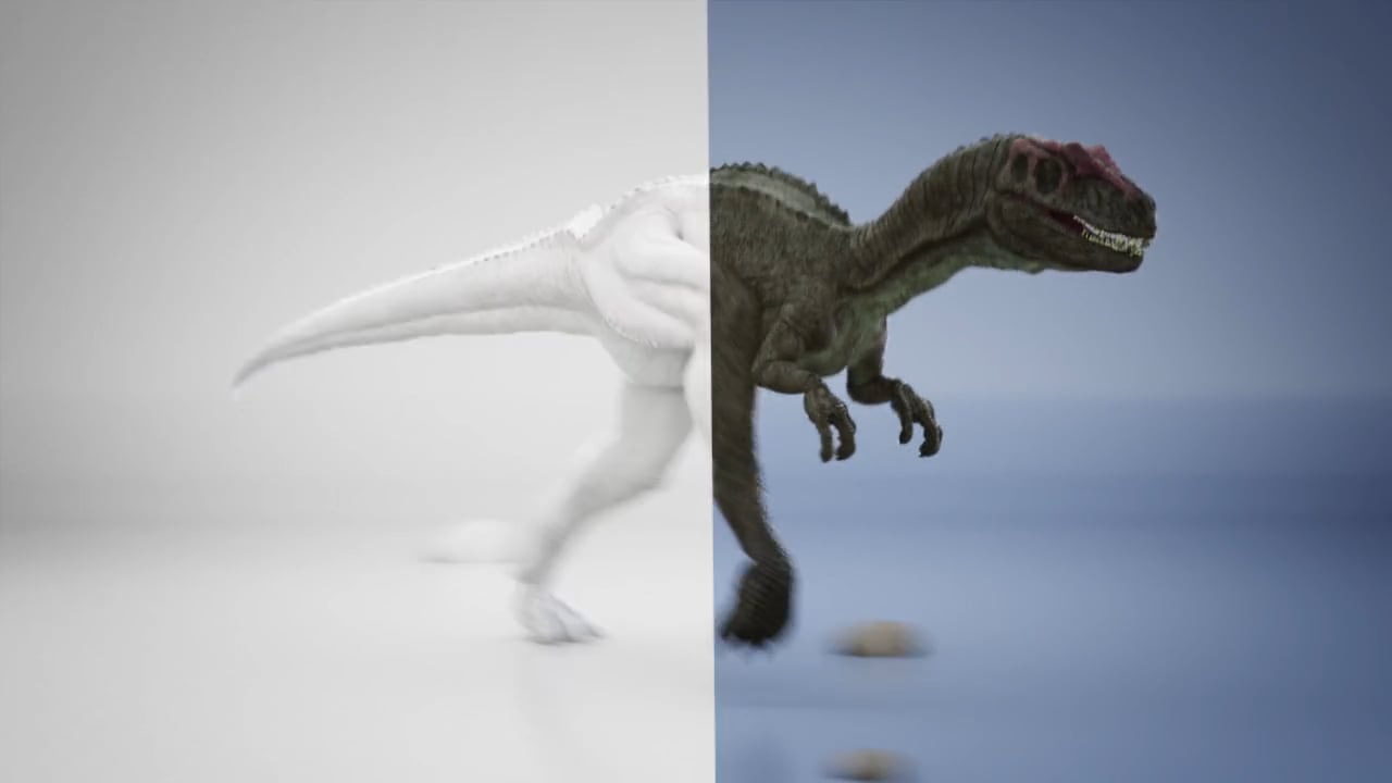 Dinosaur run cycle on Vimeo