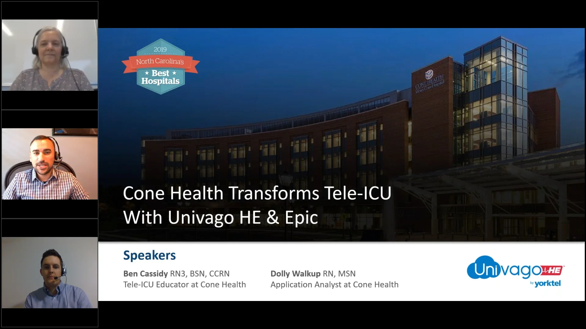 Cone Health Transforms Tele-ICU With Univago HE and Epic