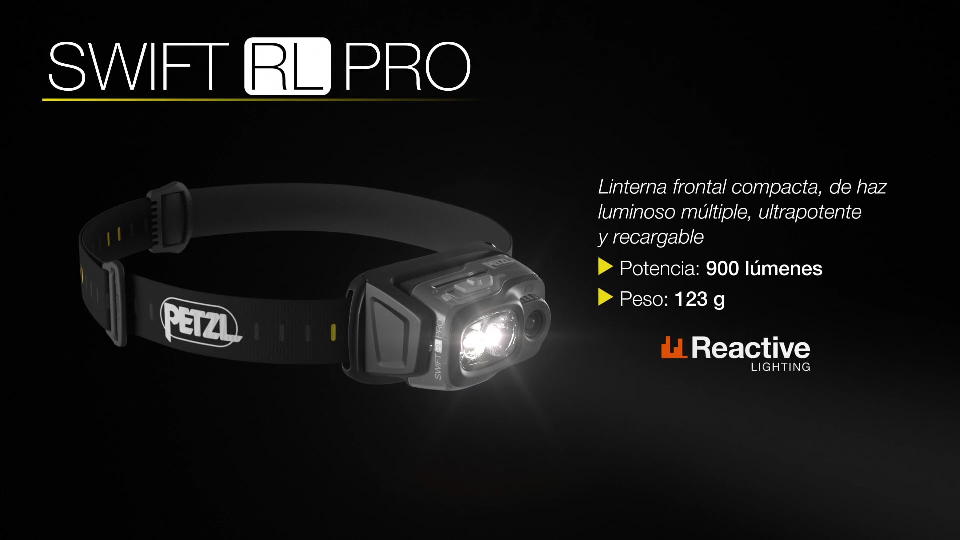 SWIFT RL PRO - Linterna frontal ultrapotente, ligera y recargable con ...