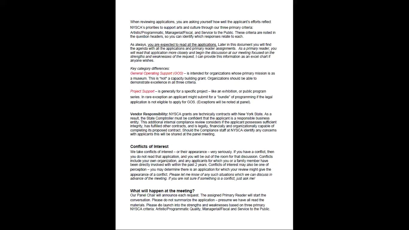 NYSCA Museum Program Panel Information on Vimeo