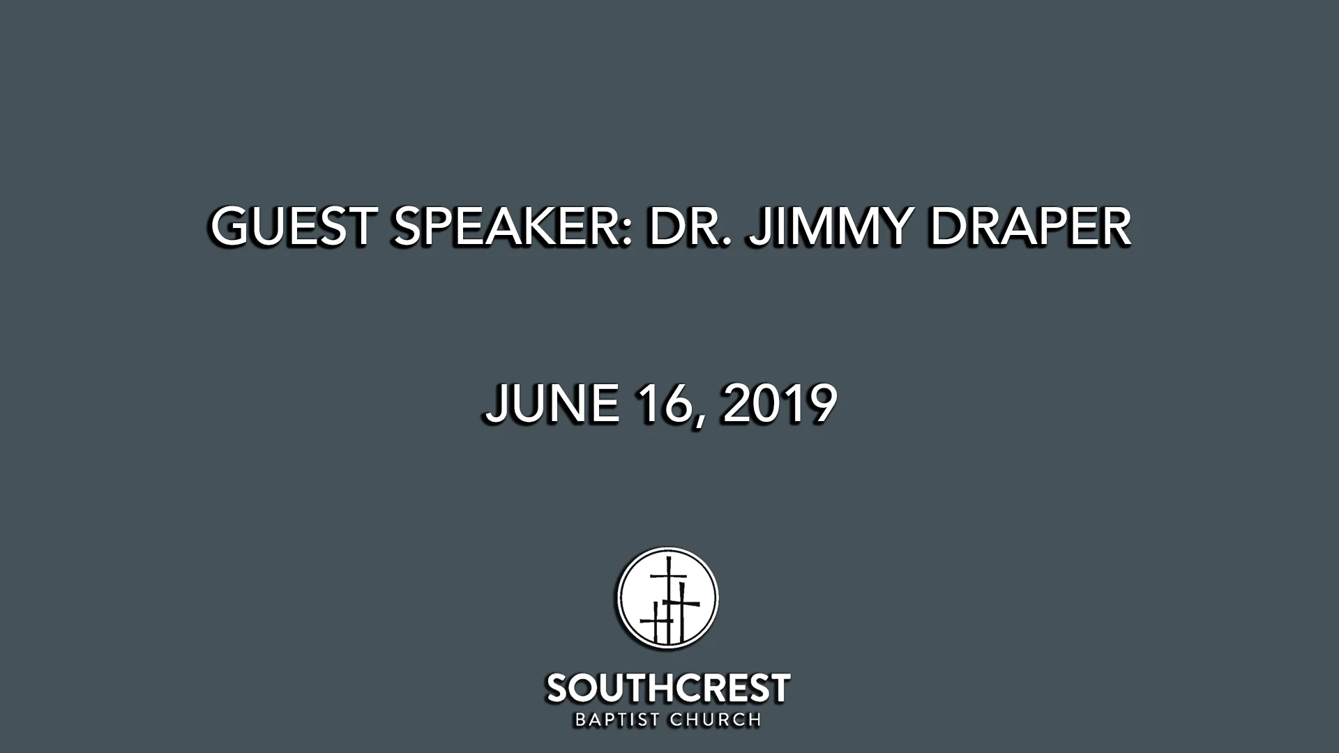 Dr Jimmy Draper on Vimeo