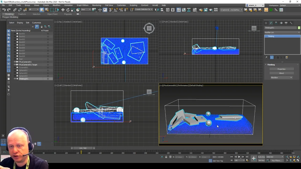 Quick Tutorial Videos - VDB - Multi-Physics Fluids-Rigid Bodies Collision with Drop 8 ...