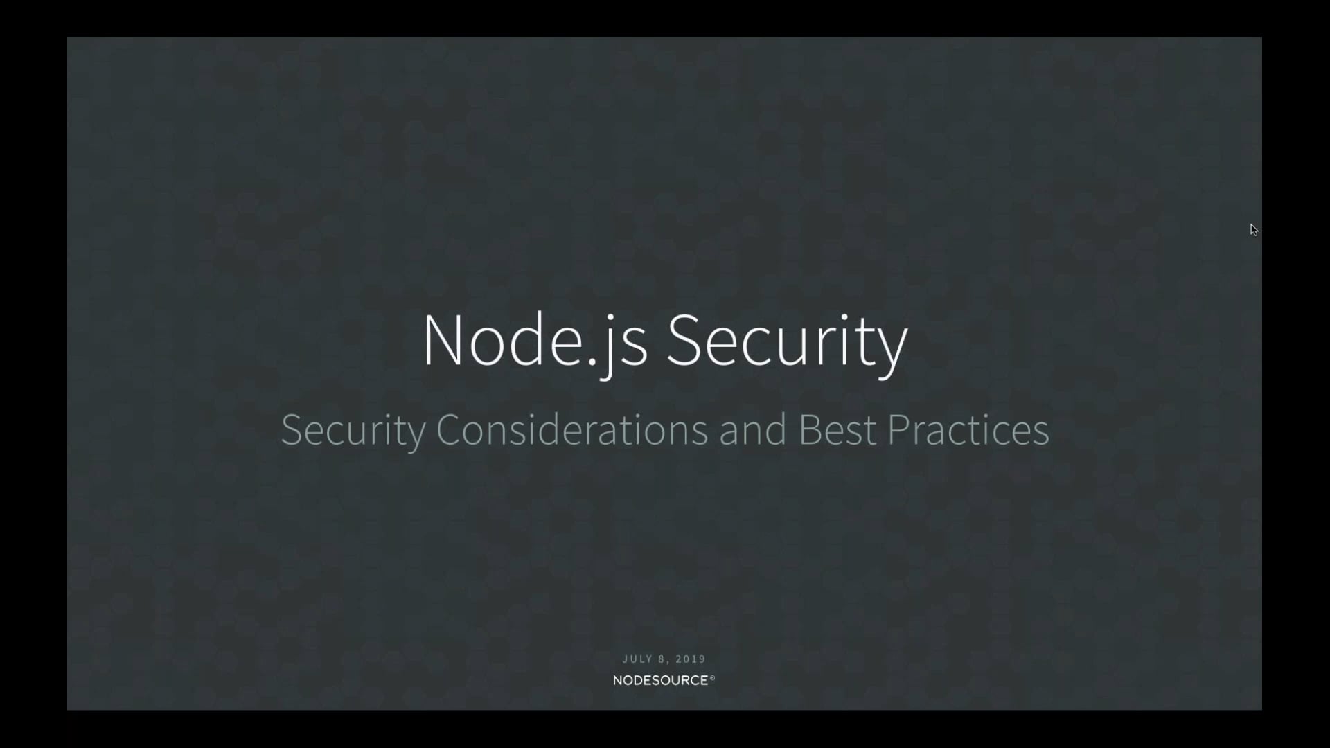 Node.js Best Practices: Securing Your Applications on Vimeo