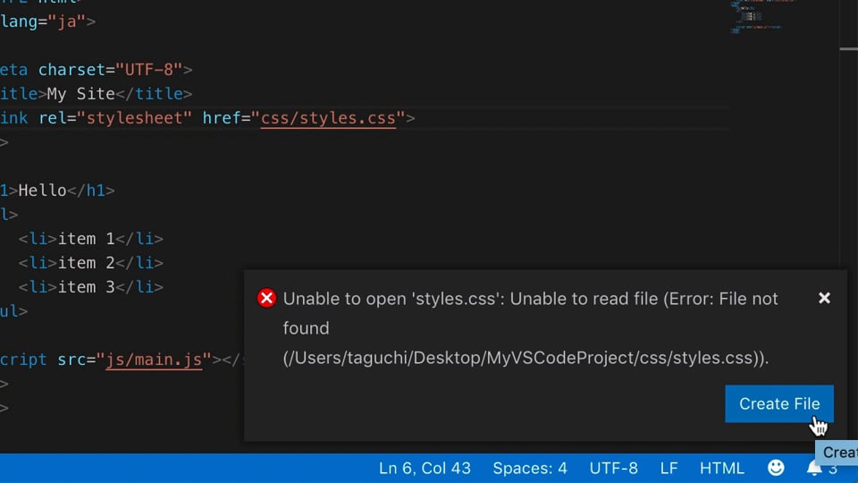 #05 CSS､JavaScriptを読み込もう | Visual Studio Code入門 - プログラミングならドットインストール