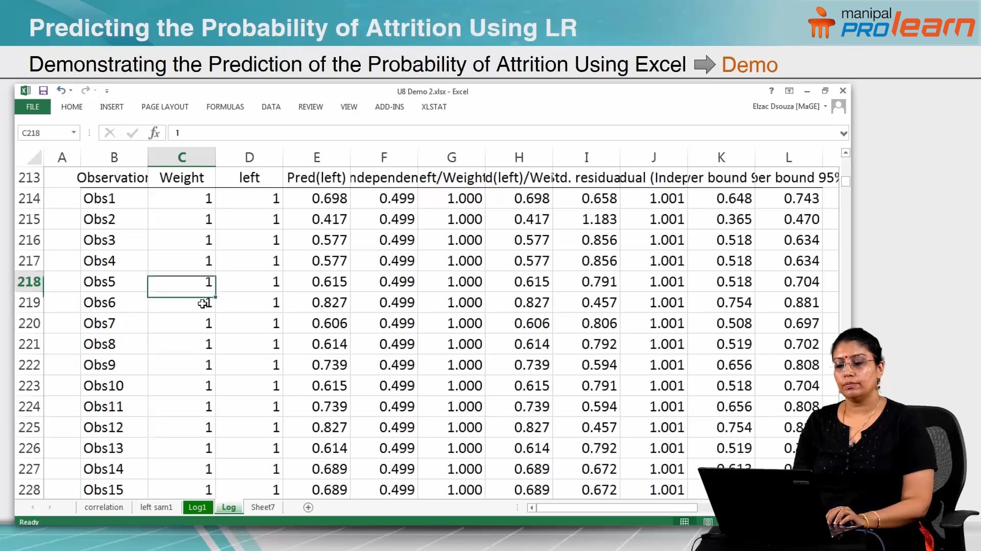 06 Demonstrating the Prediction of the Probability of Attrition Using ...