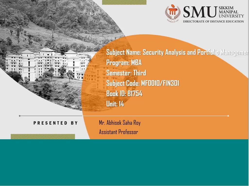 What Do You Mean By Security Analysis And Portfolio Management