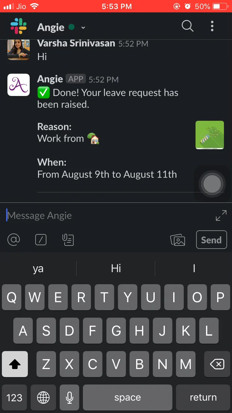 Angie bot demo on Vimeo