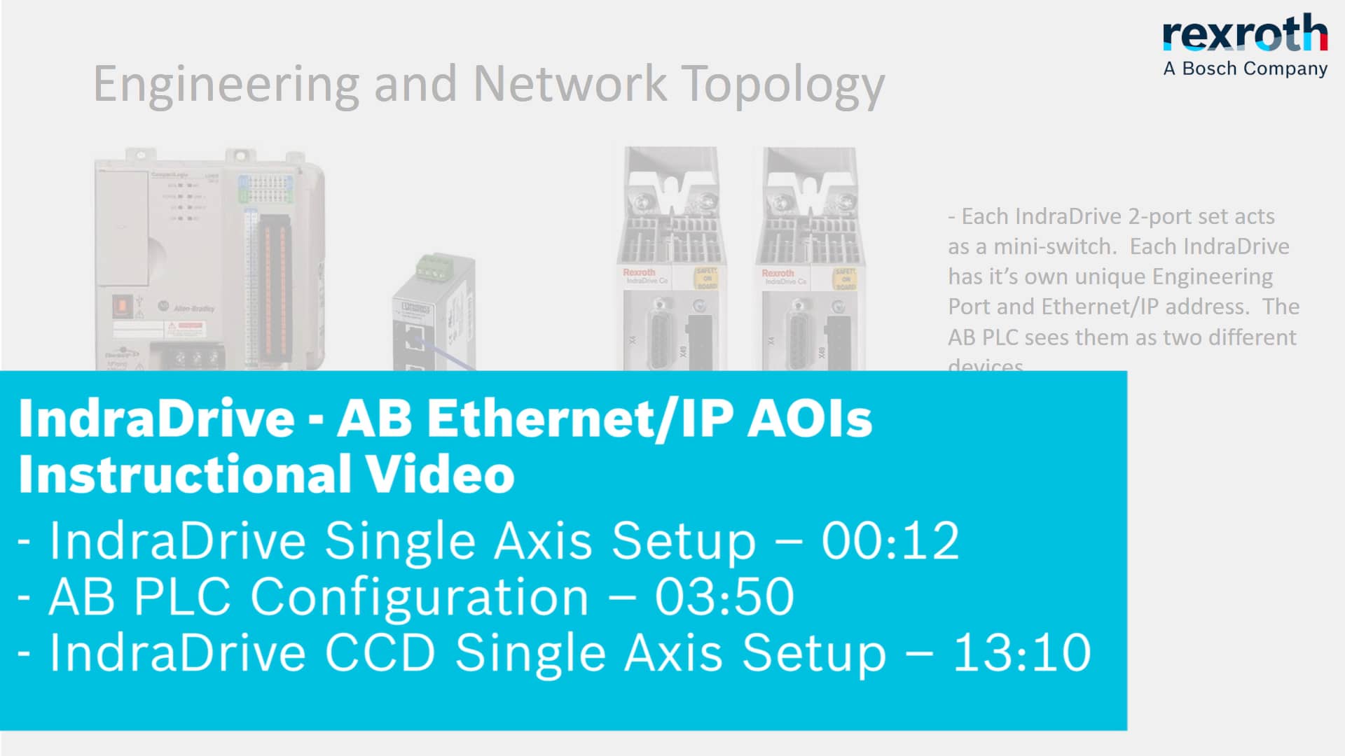 IndraDrive - Rockwell Software AOIs for Ethernet/IP comms on Vimeo
