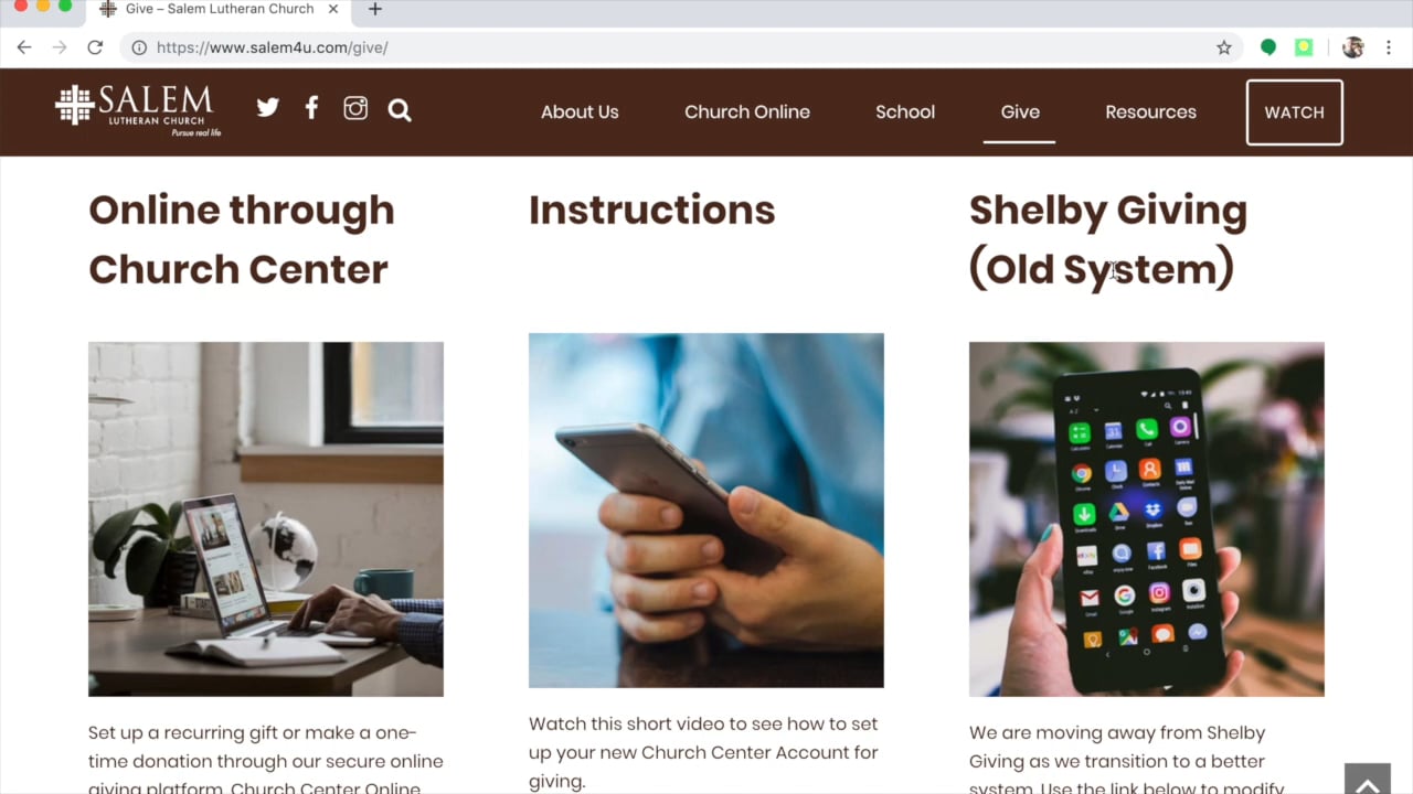Church Center Giving Instructions - Desktop on Vimeo