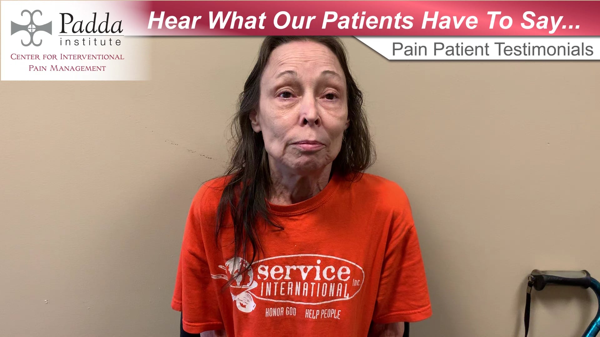 Patient from Padda Institute Center for Interventional Pain Management ...