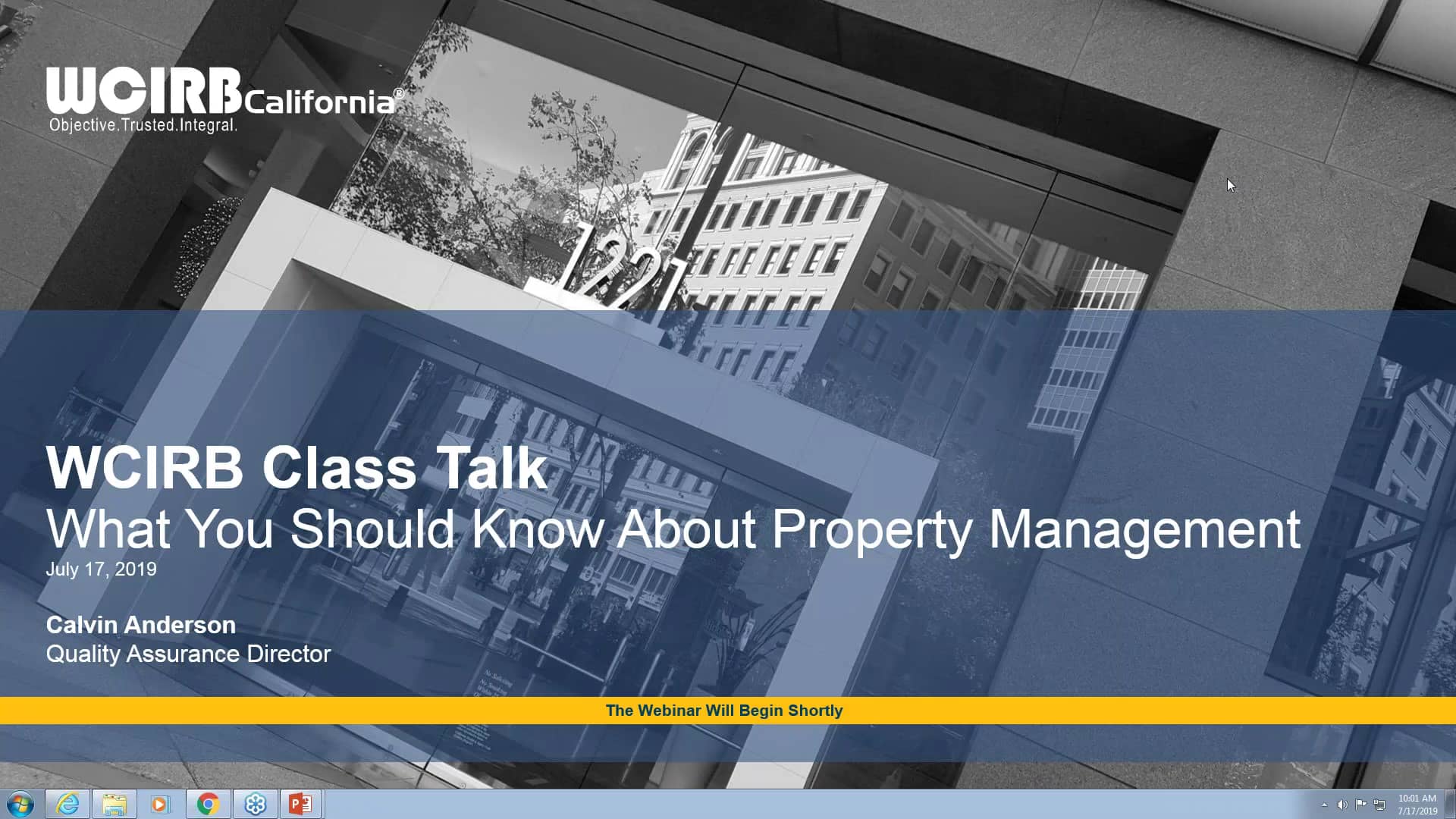 WCIRB Class Talks: What You Should Know About Property Management on Vimeo