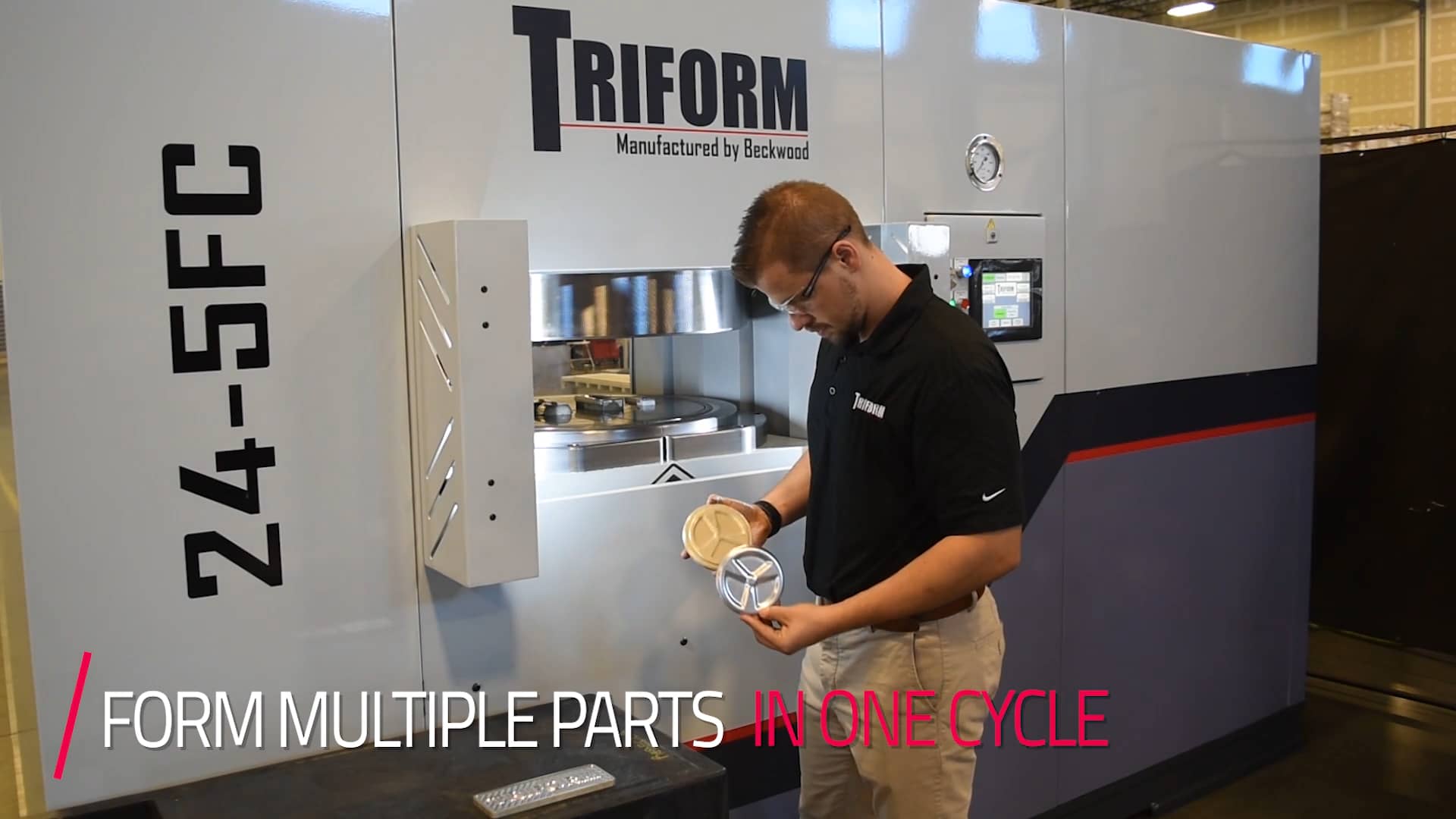 Triform Model 24-5FC Fluid Cell Sheet Hydroforming Press on Vimeo