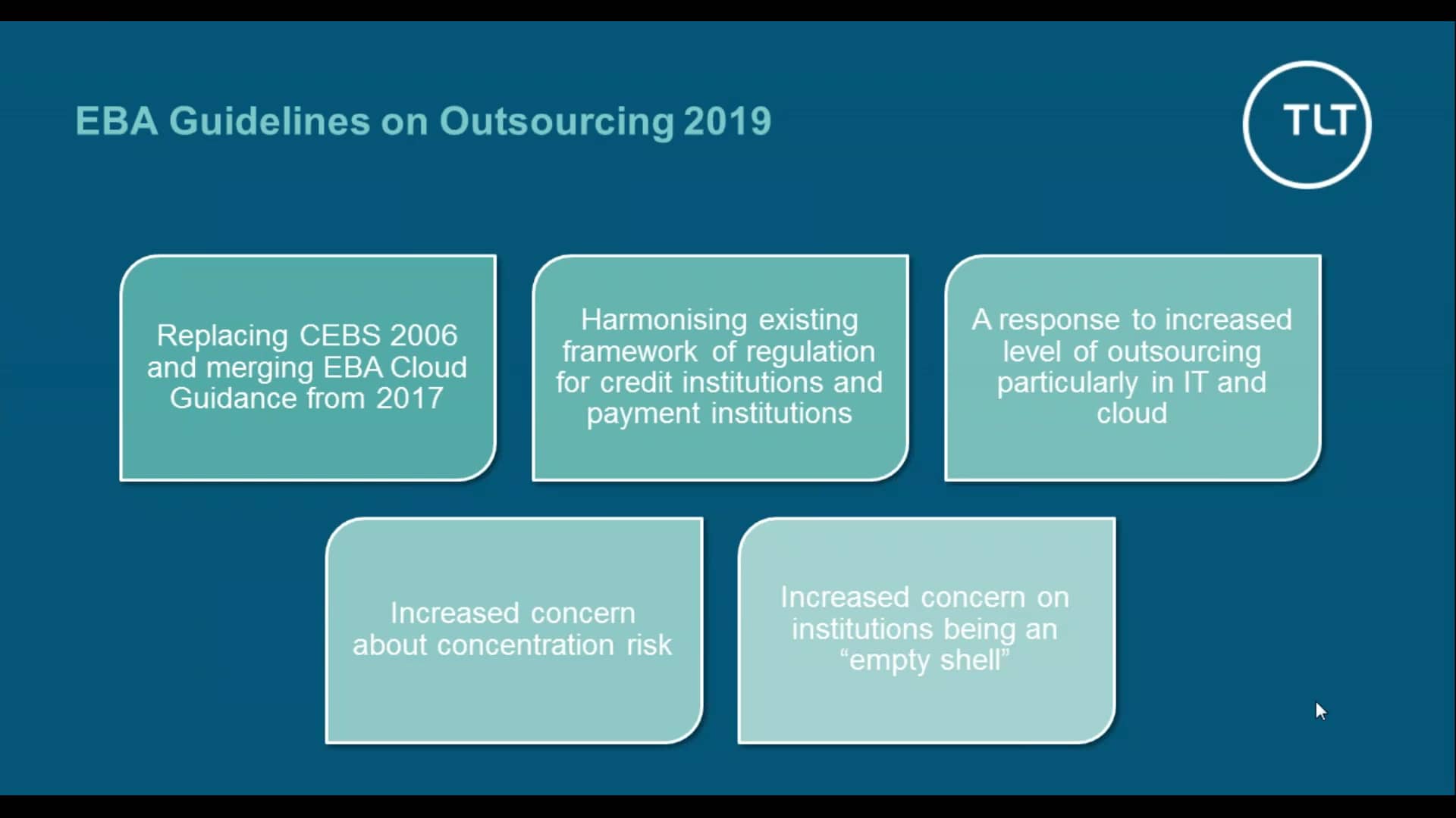 EBA Guidelines on outsourcing on Vimeo