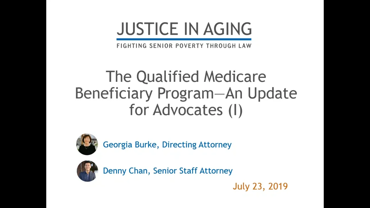 Free Webinar: The Qualified Medicare Beneficiary (QMB) Program—An ...