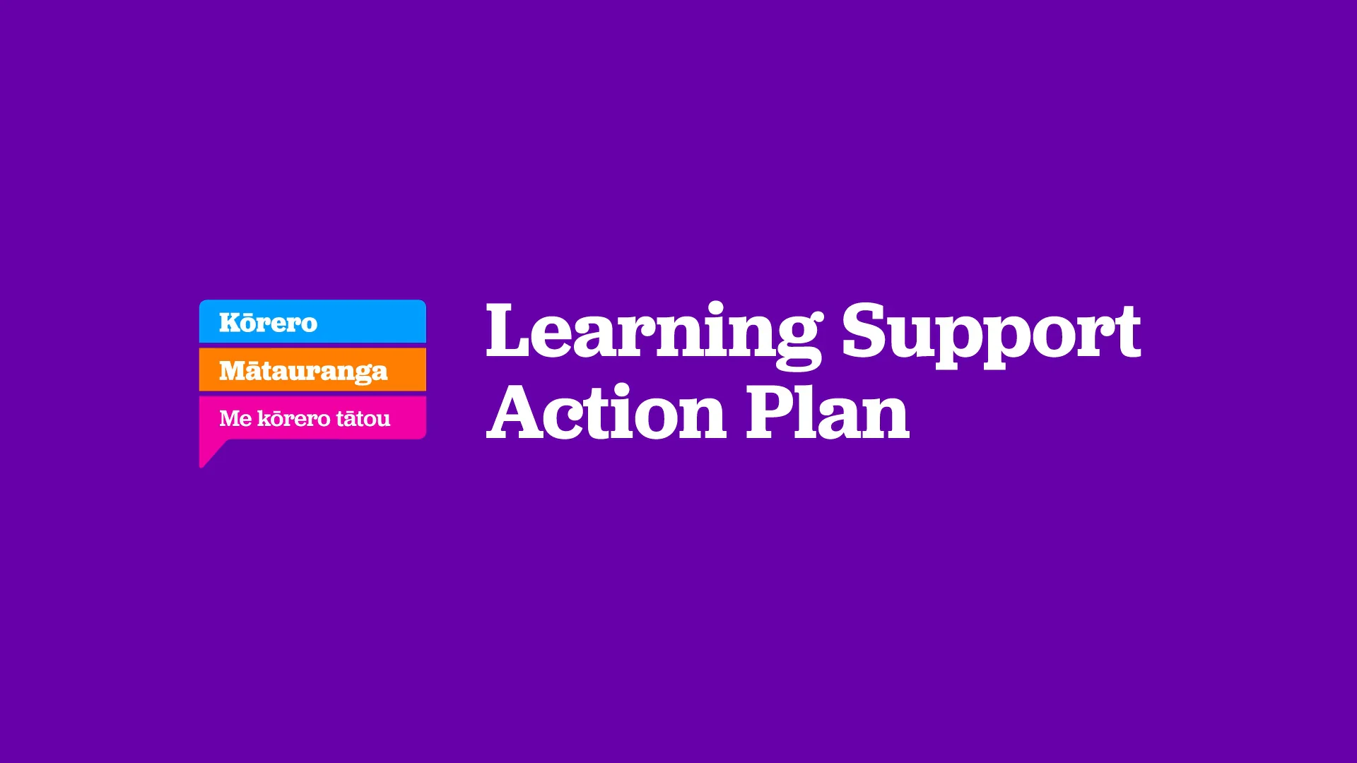 Learning Support Action Plan - Minister's Foreword