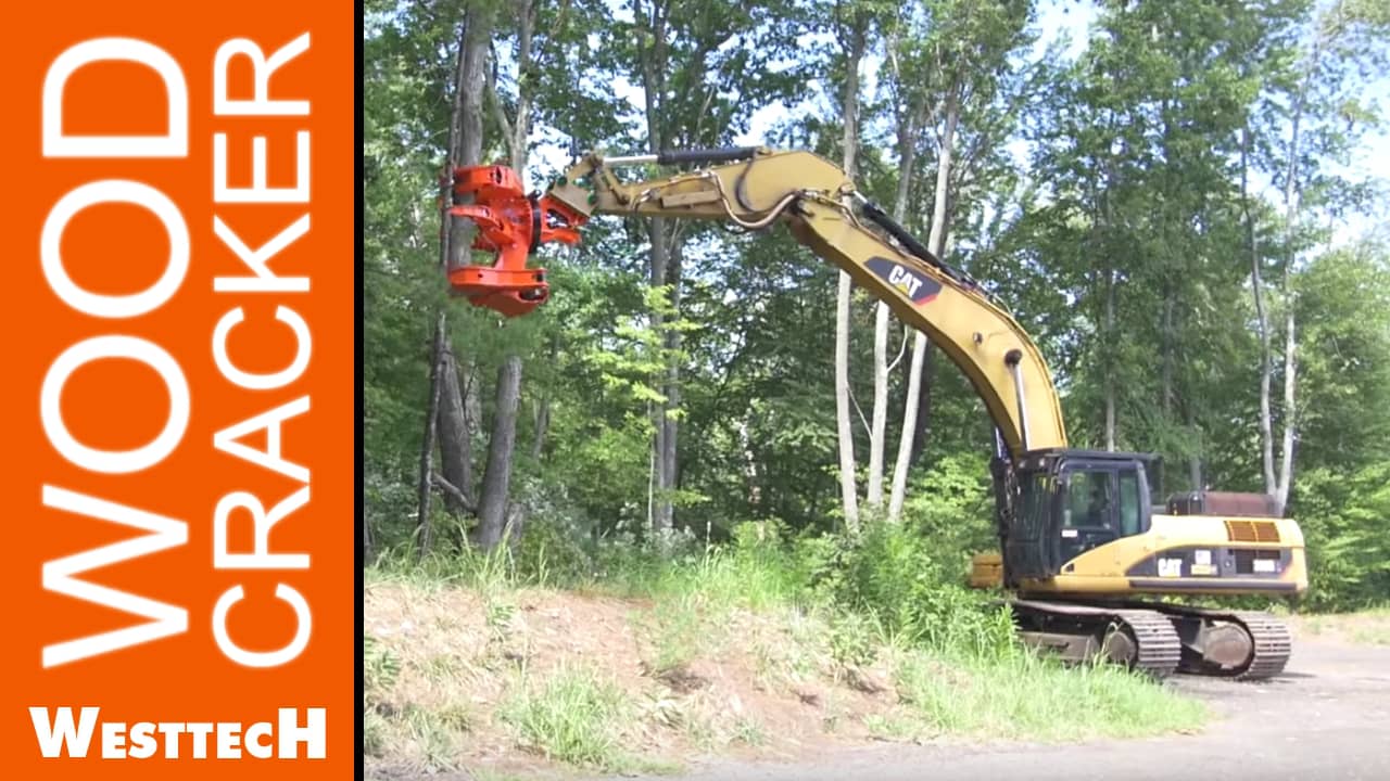 Tree Shear - Tree Care Woodcracker C550 & CAT330 Mayer in USA on Vimeo