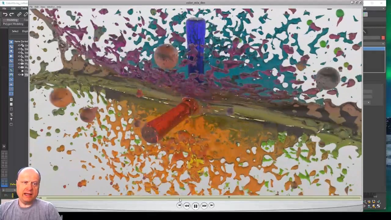 How to create Four Color Stream colliding and mixing in colors ...