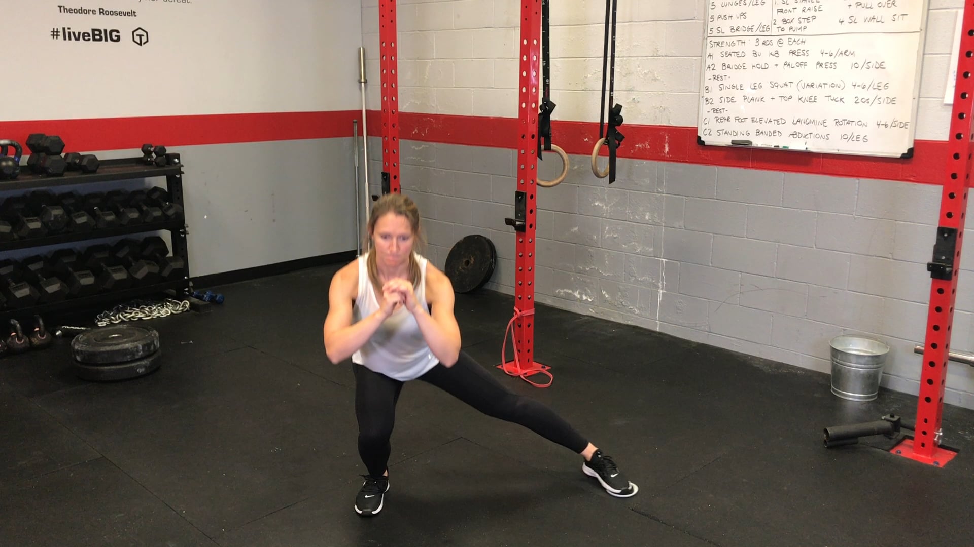 Lateral Lunge with Sliders on Vimeo