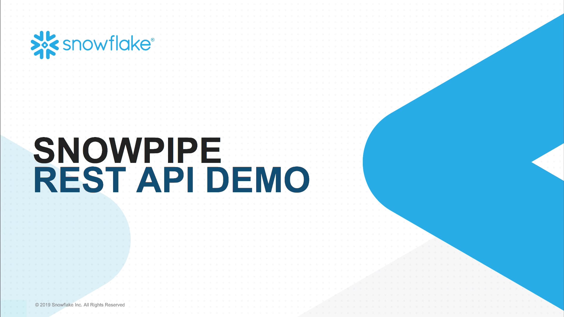 Snowpipe REST API Demo on Vimeo