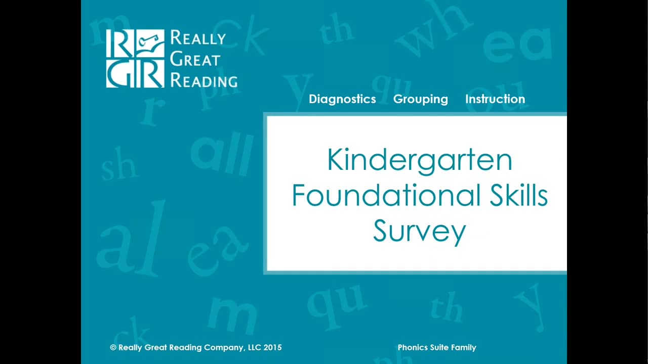 Kindergarten Foundational Skills Survey Overview on Vimeo
