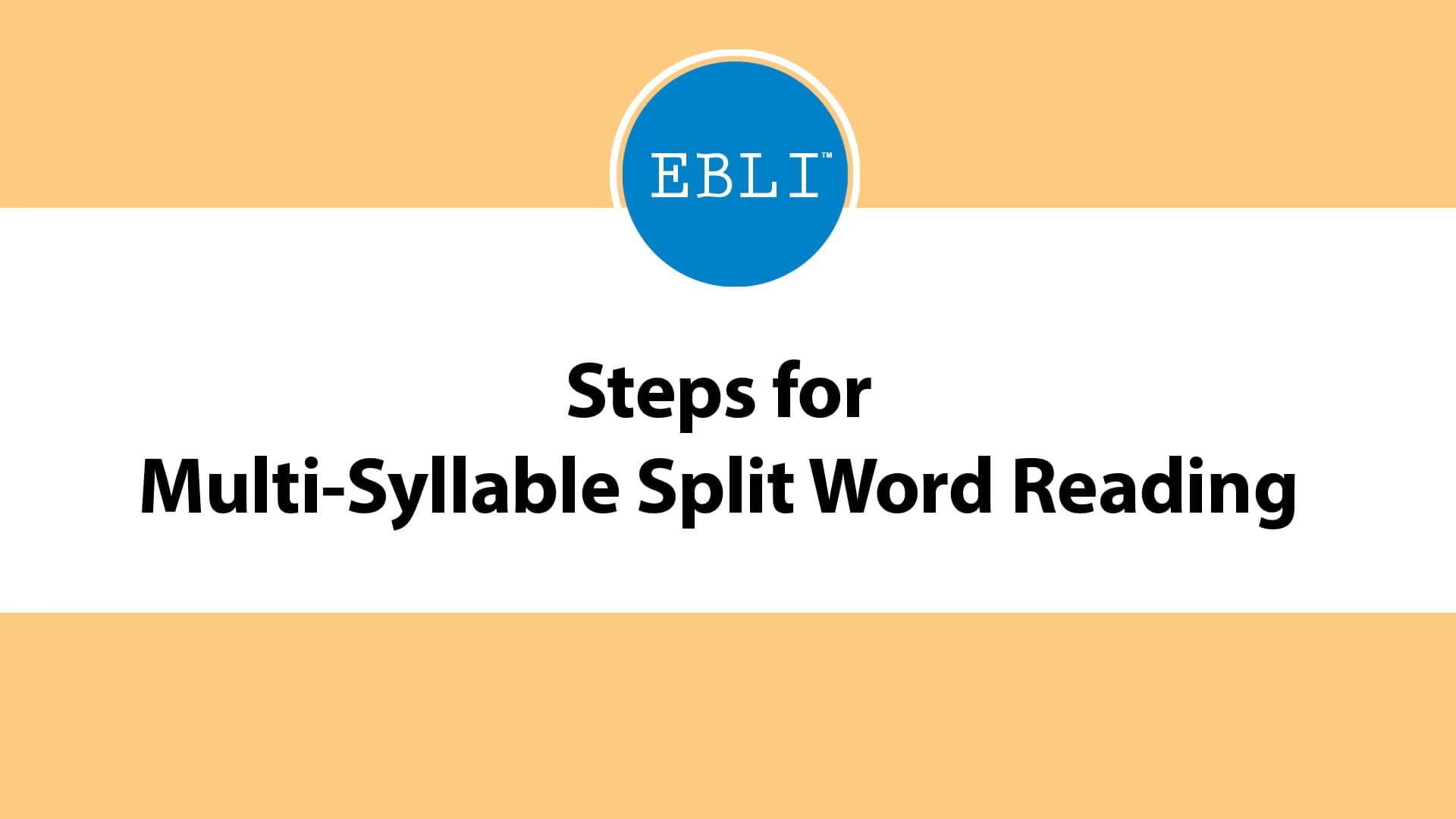 Multi-Syllable Split Word Reading Training WC K1 on Vimeo