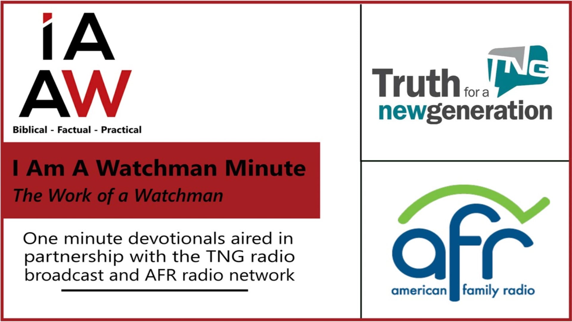 The work of a Watchman on Vimeo