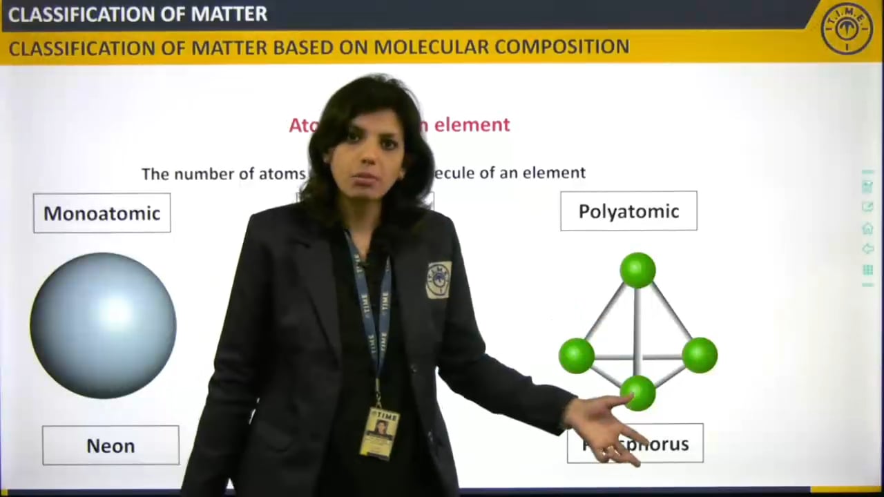 Classification of matter based on composition