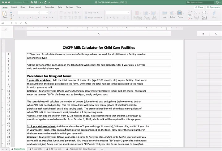 How to use the CACFP Milk Calculator on Vimeo