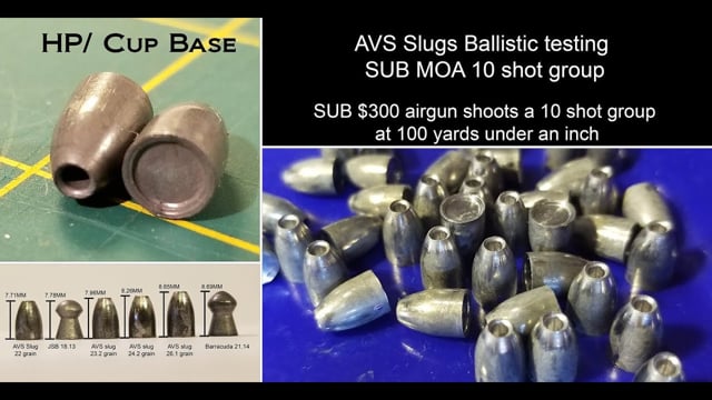 Airgun shooting sub MOA - Sub $300 airgun and AVS Slugs - Airgun101