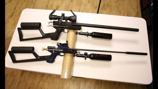 crosman 2240 conversion to HPA 910fps PART 4 Accuracy - Airgun101