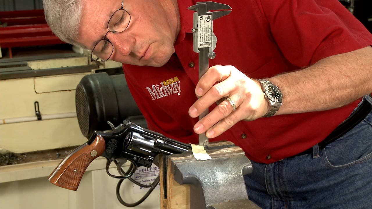 Smith & Wesson Revolver Project - Installing a Red Ramp Front Sight on ...
