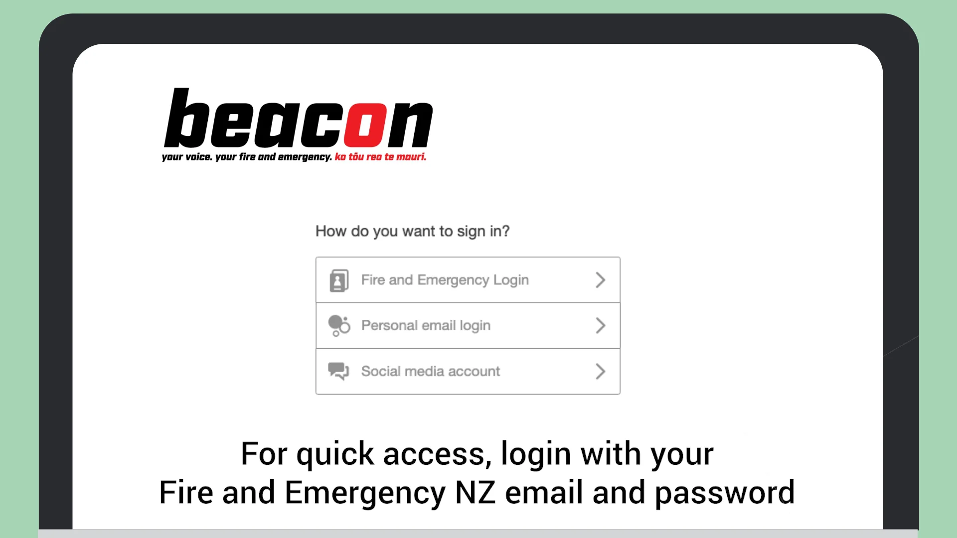 Beacon access and login tutorial on Vimeo