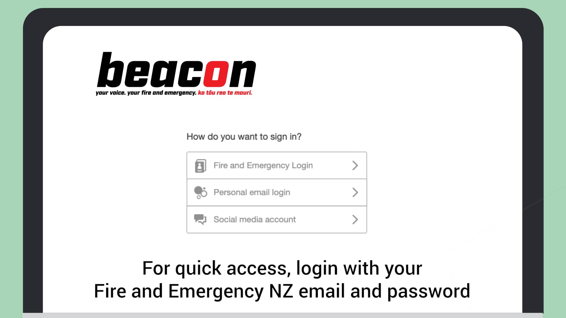 Beacon access and login tutorial on Vimeo