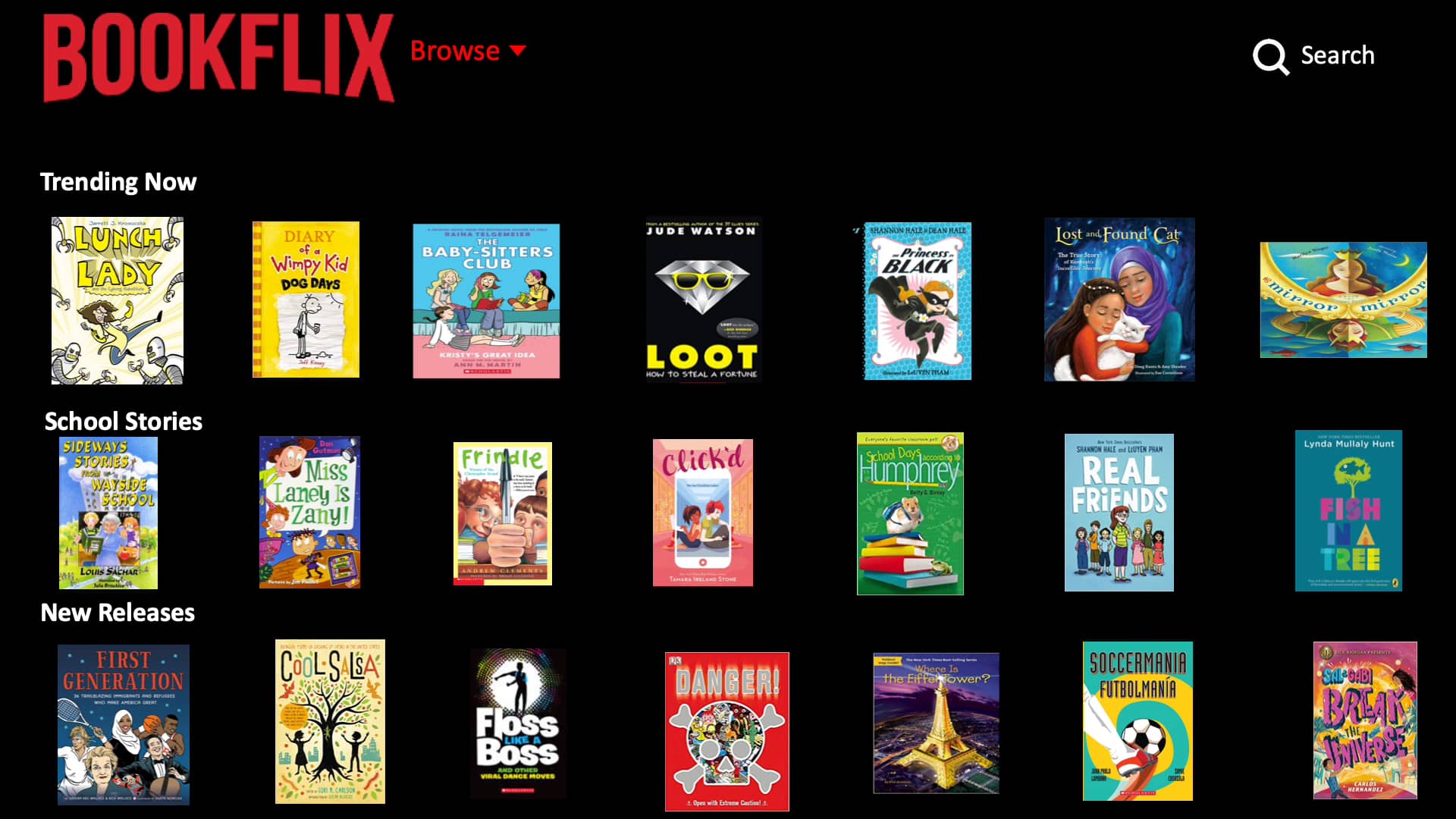 Bookflix August Website on Vimeo