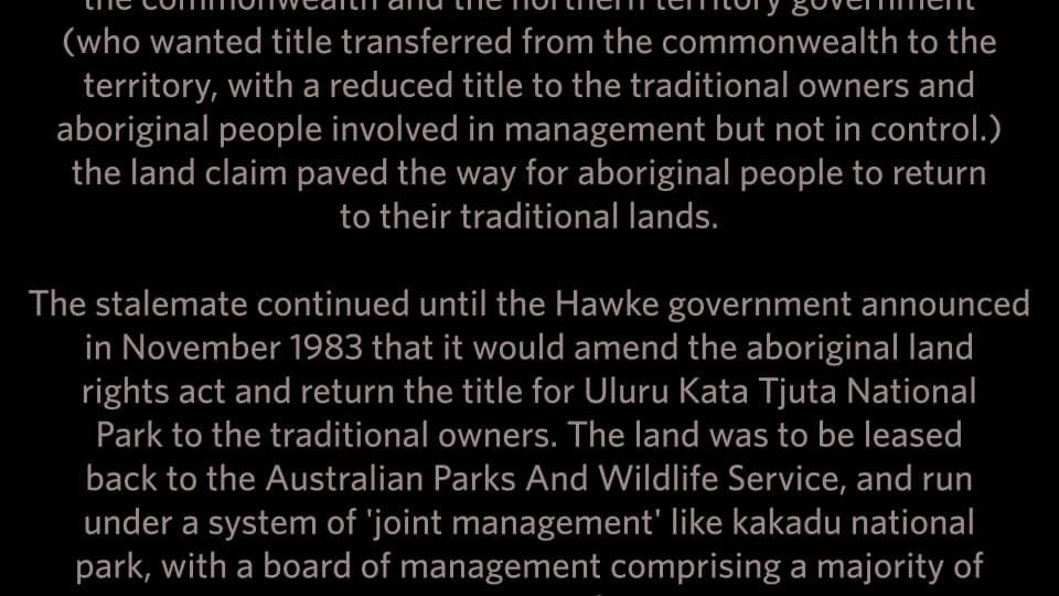 ULURU HANDBACK CEREMONY 25th November 1985 : JUNO GEMES © on Vimeo