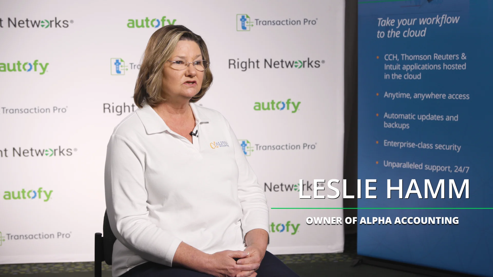 Right Networks. Leslie Hamm Testimonial | VC Productions on Vimeo