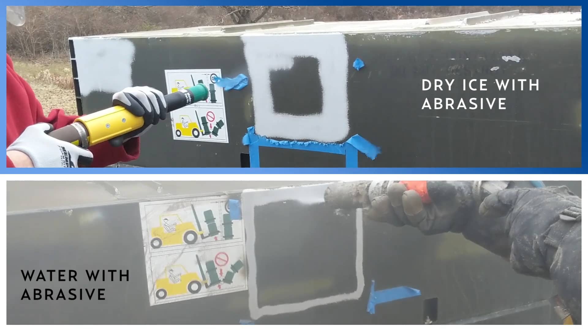 Dry Ice + Abrasive for Coatings and Corrosion Removal on Vimeo