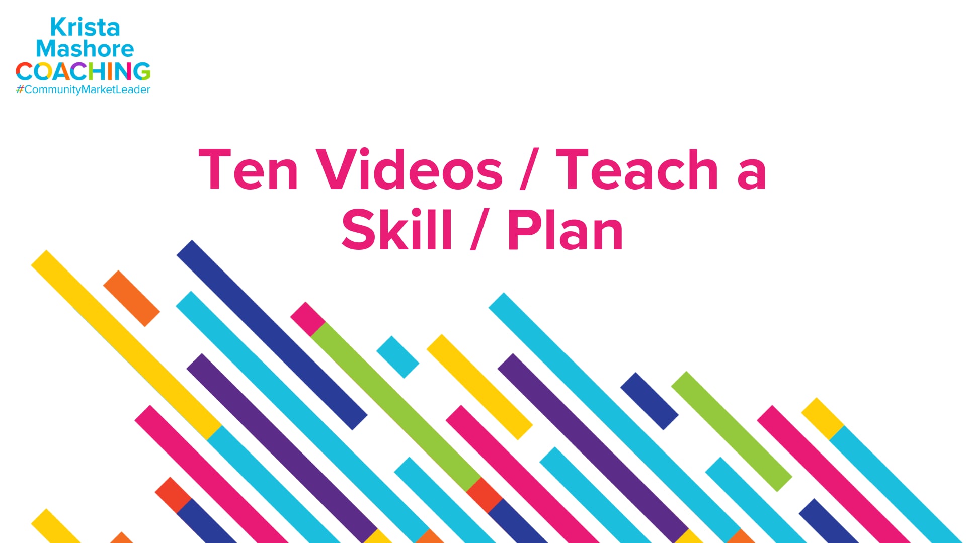 Day 11 Ten Videos, Teach a Skill and Plan on Vimeo