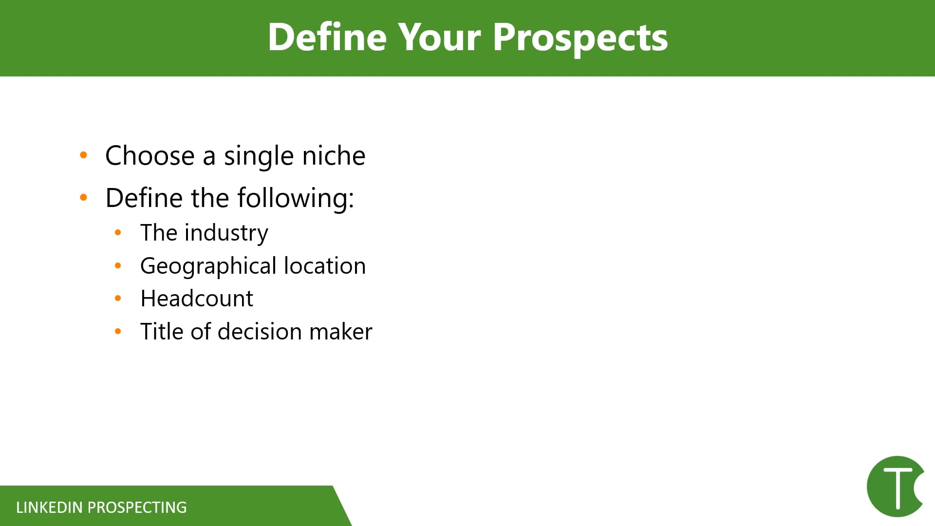 Define Your Prospects on Vimeo