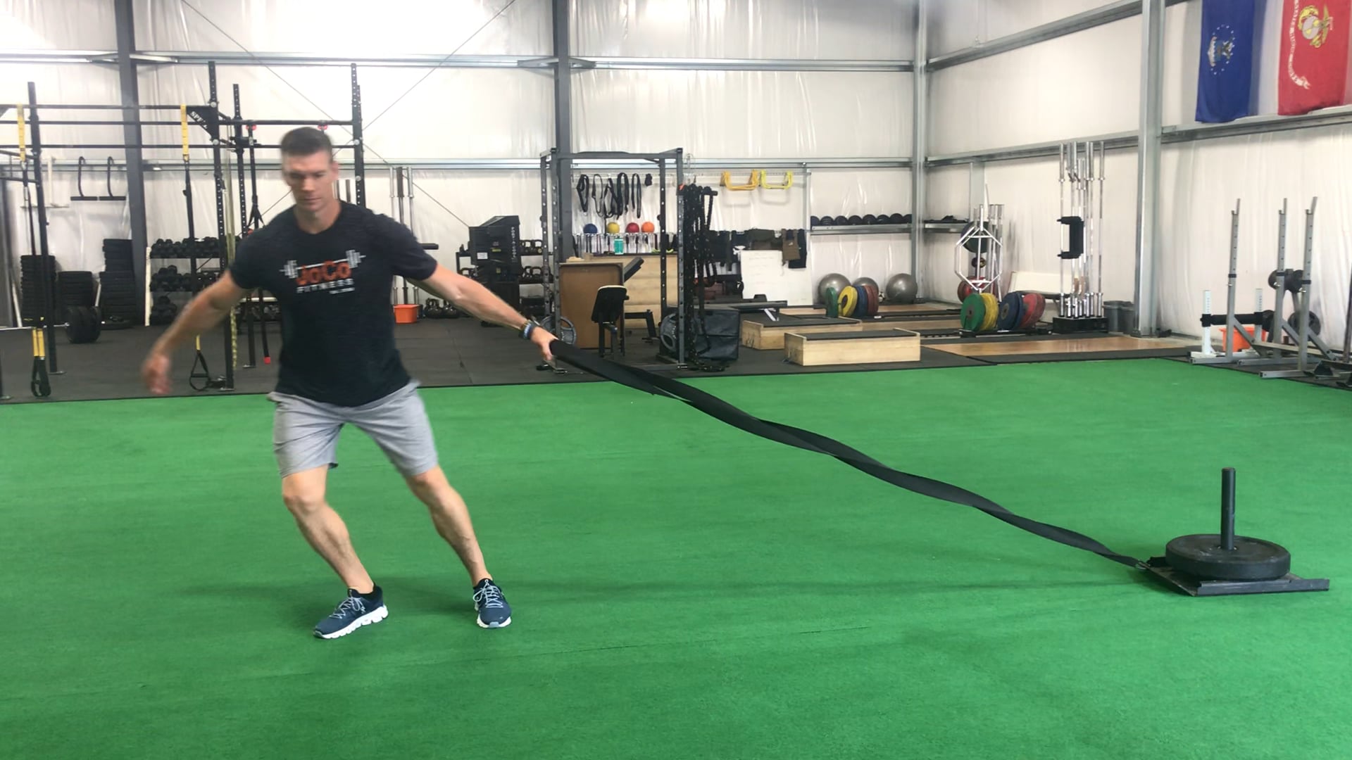 Lateral Crossover Sled Pull on Vimeo