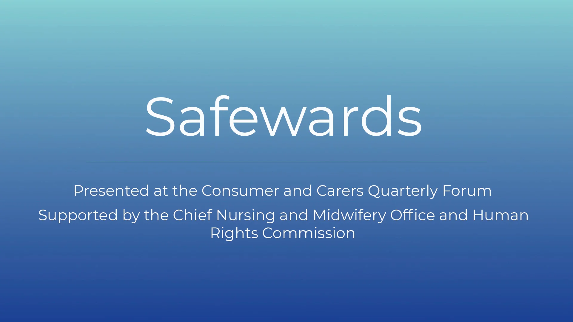 Safewards on Vimeo