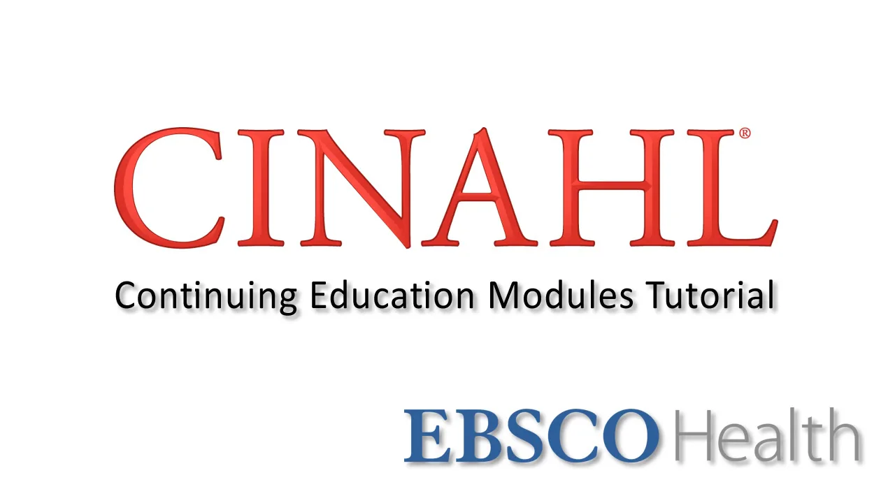 EBSCO Connect Tutorials - CINAHL Continuing Education Modules - Tutorial on Vimeo