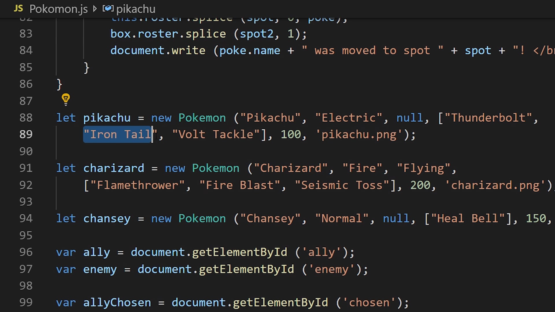 Javascript 10 Part 1: Pokemon Attacking on Vimeo
