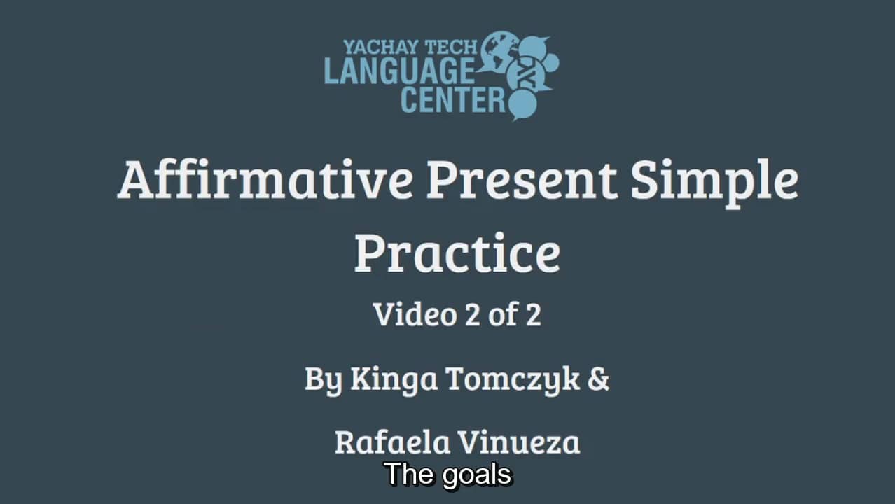 Unit 1 - Present Simple 3 of 3 on Vimeo