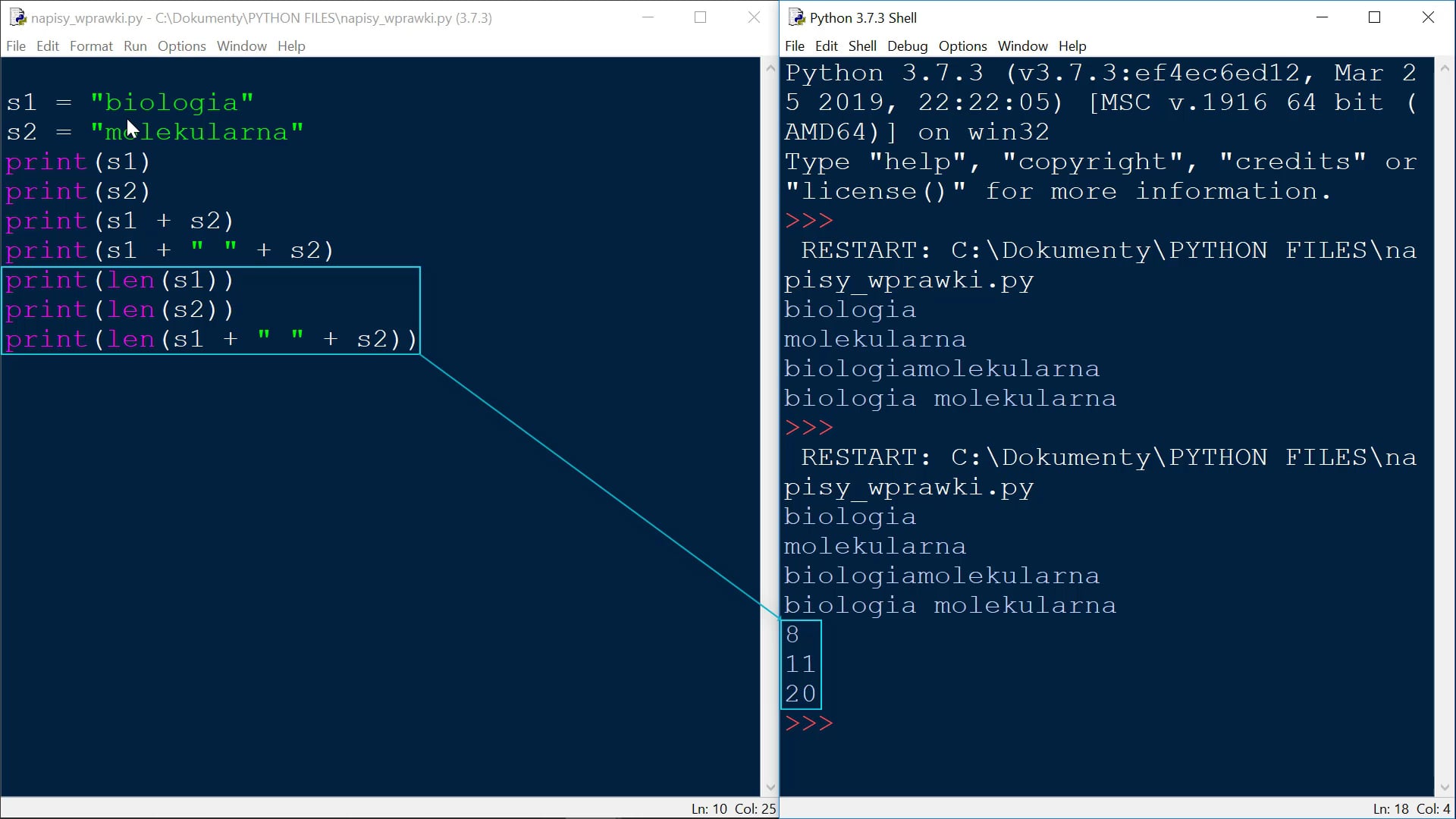 Programowanie w Pythonie. Wyszukiwanie wzorca w tekście. Operacje na ...
