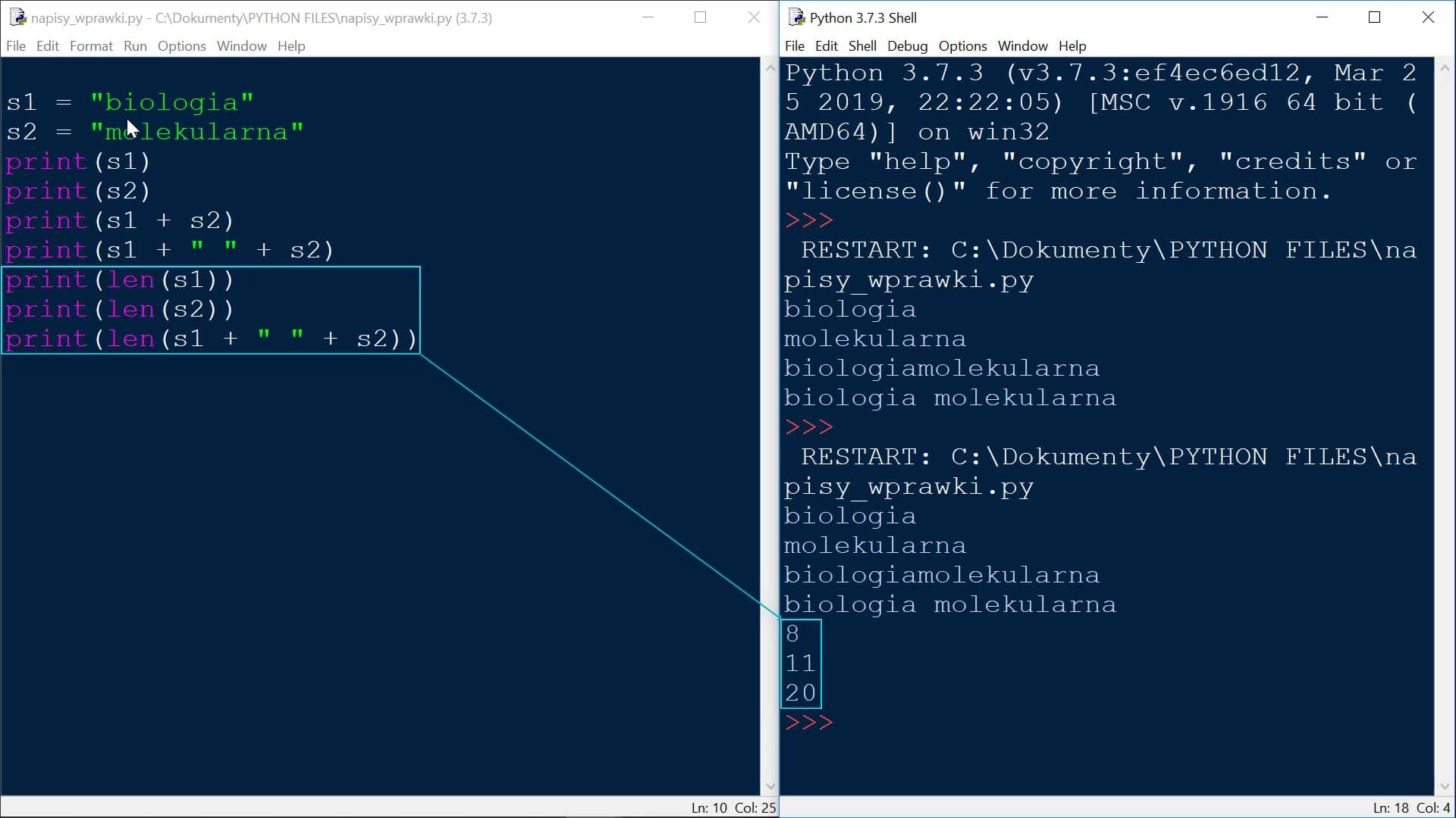 Programowanie w Pythonie. Wyszukiwanie wzorca w tekście. Operacje na napisach on Vimeo