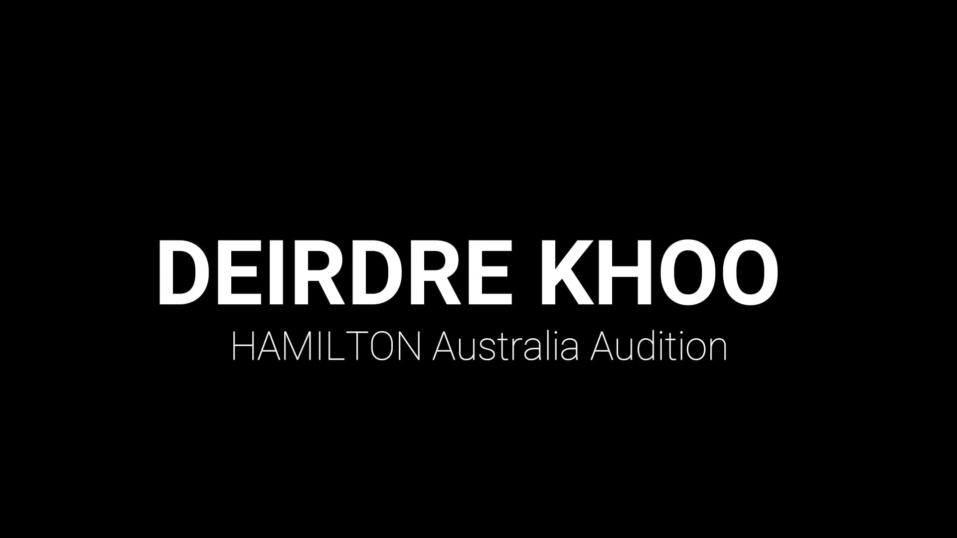 KHOO, Deirdre - Hamilton AU Audition on Vimeo